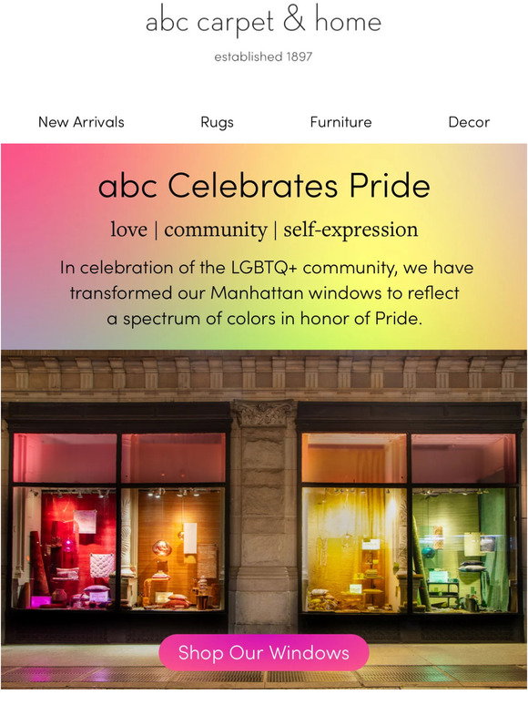 ABC Carpet & Home: abc Celebrates Pride | Milled