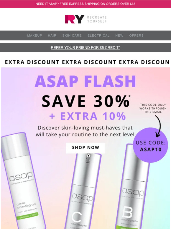 RY: ASAP 😱 30% + EXTRA 10% OFF | Milled