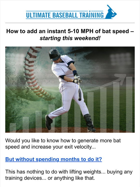Ultimate Baseball Training: How to add an instant 5-10 MPH of bat speed ...