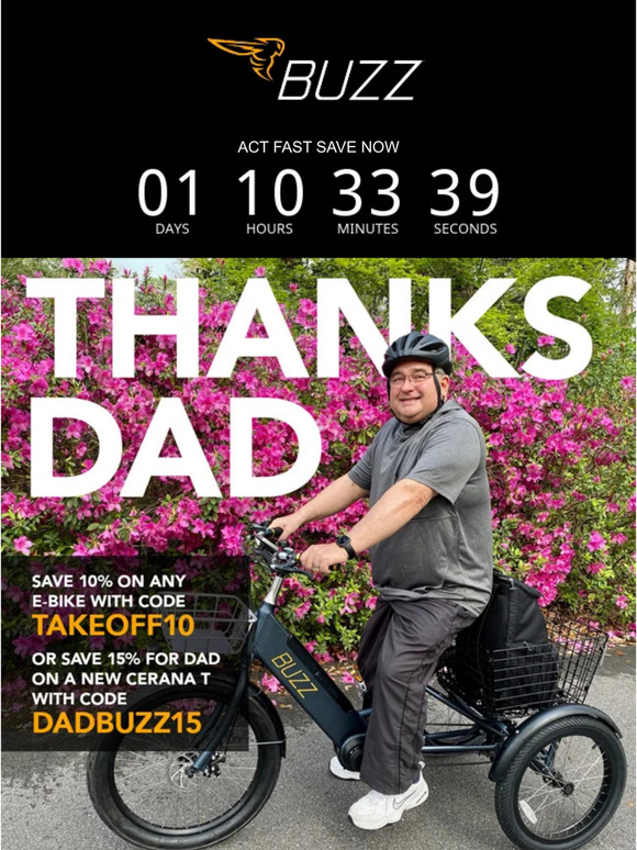 BUZZ Bikes: 📣 Power up dad this Father's Day! | Milled