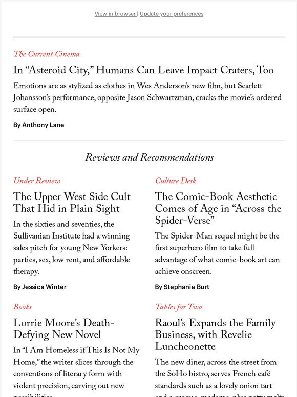 The New Yorker: “Asteroid City” — Cormac McCarthy — An Upper West Side ...