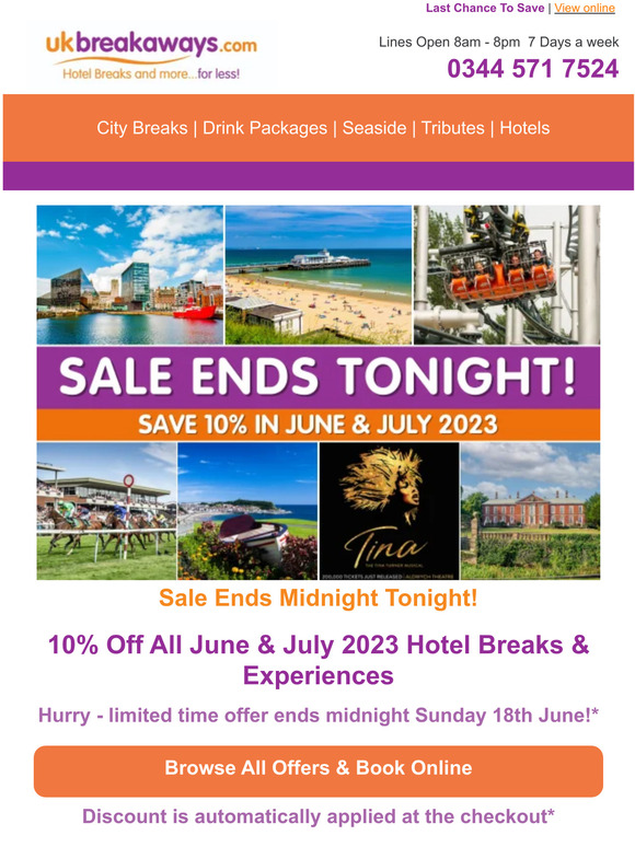 UK Breakaways: Sale Ends Midnight! | Milled