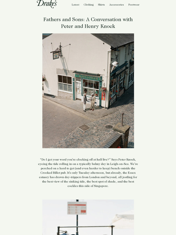 Drake's: Fathers and Sons: A Conversation with Peter and Henry Knock ...