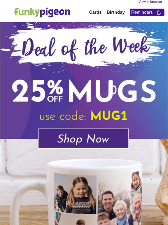 Funky Pigeon: Deal Of The Week 🎁 | Milled