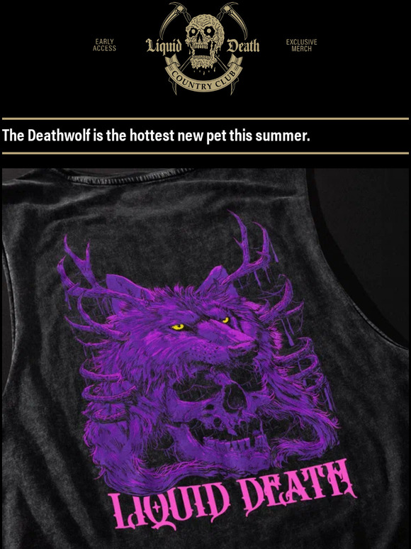 Liquid Death: Deathwolf Sleeveless Tee | Milled