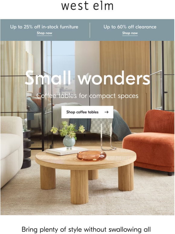 West Elm: Coffee tables made for compact spaces | Milled