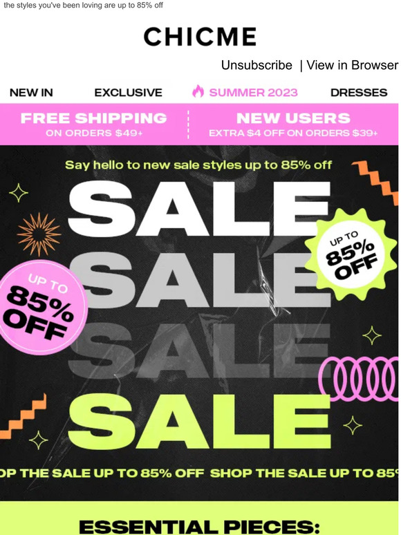 Chicme Email Newsletters: Shop Sales, Discounts, and Coupon Codes