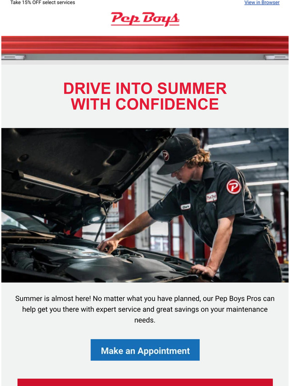 Pep Boys: Is your ride summer ready? | Milled