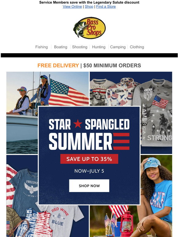 Bass Pro Shops: Americana Gear For The Star-Spangled Summer Celebration ...