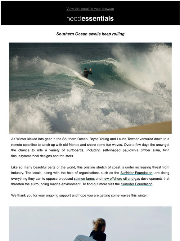 Need Essentials: Southern Ocean swells keep rolling | Milled