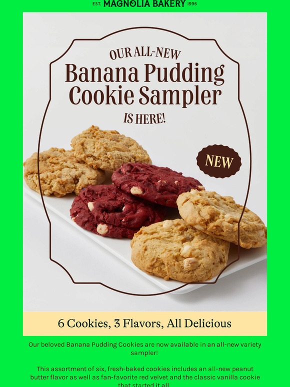 Magnolia Bakery: ALL NEW: Banana Pudding Cookies Variety Sampler! 🍪🍌 ...