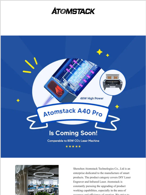 Atomstack: 💥ATOMSTACK A40 Pro 210W Laser Machine is Coming | Milled