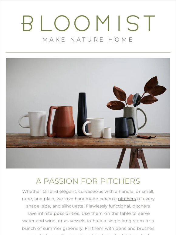 Bloomist: A Plethora of Picture Perfect Pitchers | Milled