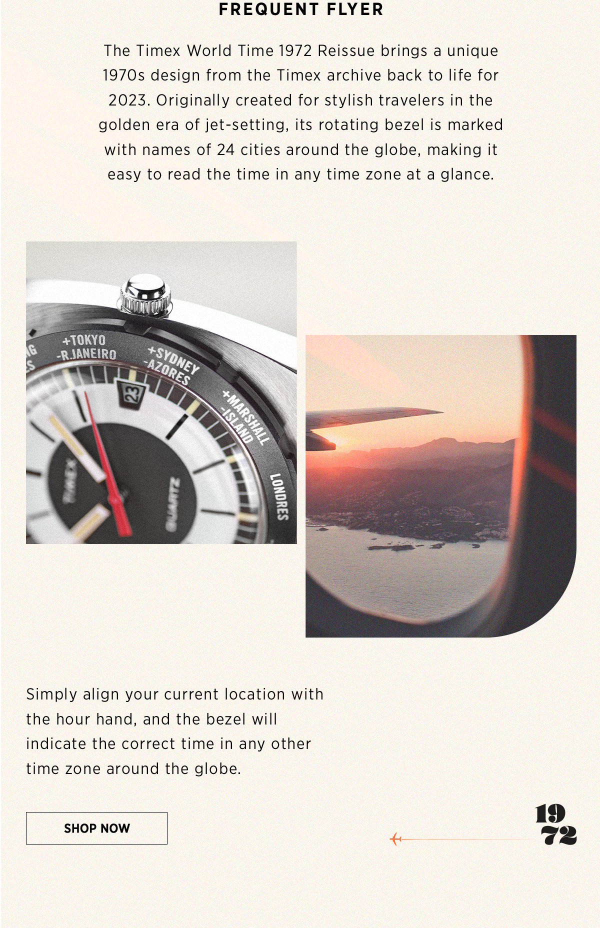 Timex: Re-Introducing: World Time 1972 Reissue | Milled