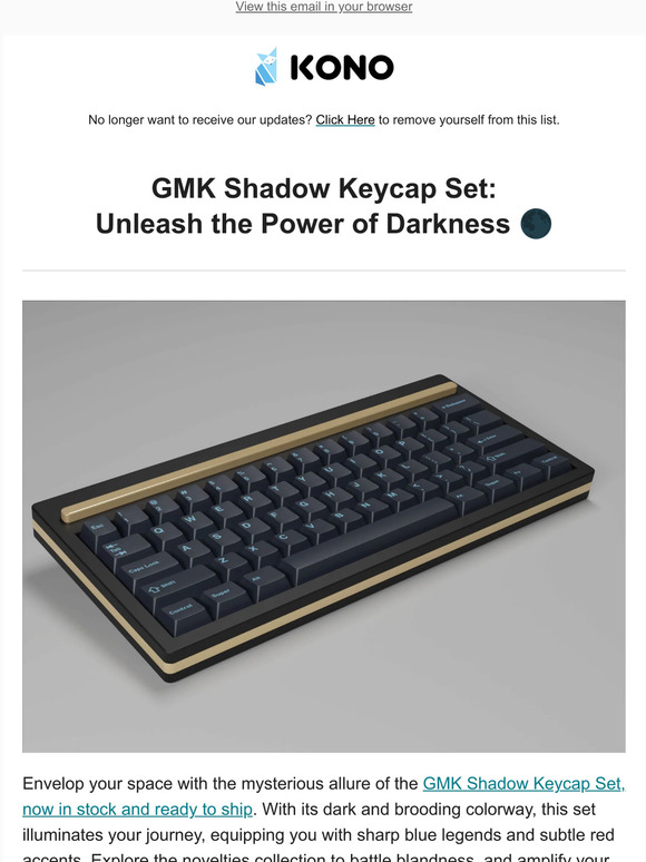 Kono Store: GMK Shadow Keycap Set: Unleash the Power of Darkness 🌑 | Milled