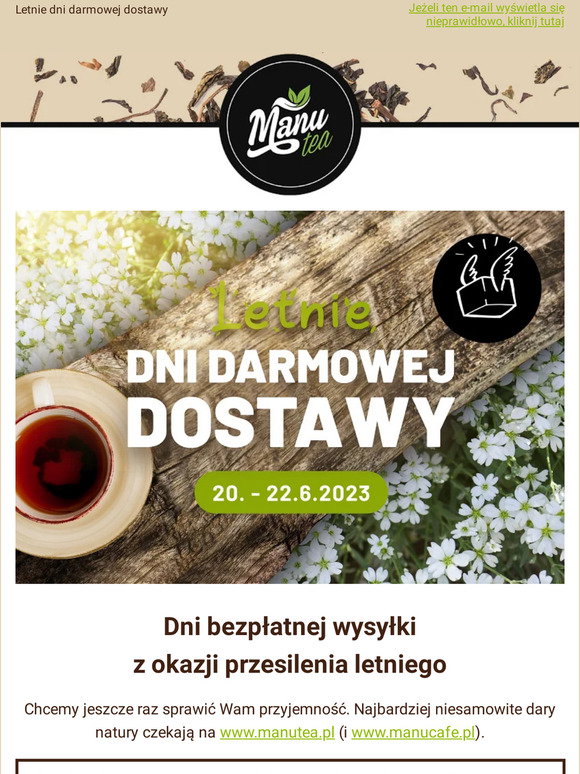 ManuTea: Dni bezpłatnej wysyłki z okazji przesilenia letniego | Milled