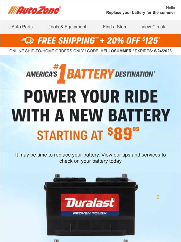 AutoZone: Time for a new battery? | Milled