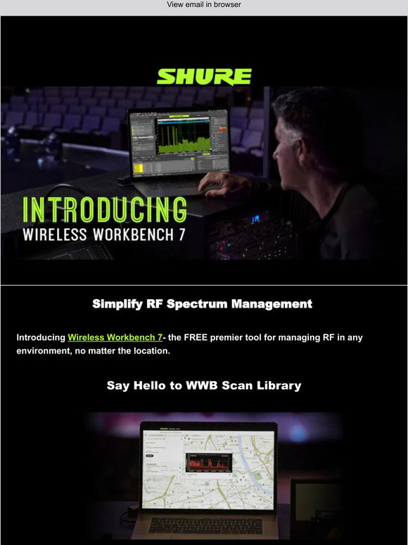 Shure: Wireless Workbench 7 is here. Download today | Milled