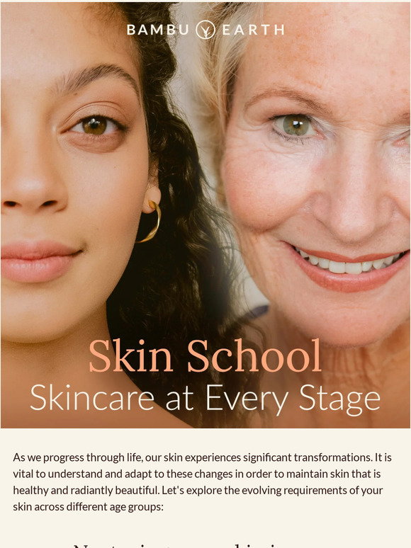 Bambu Earth: Skin School: Skincare at Every Stage | Milled
