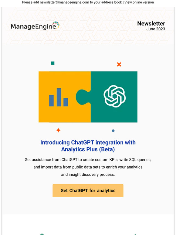 ManageEngine: Introducing ChatGPT integration with Analytics Plus | Milled