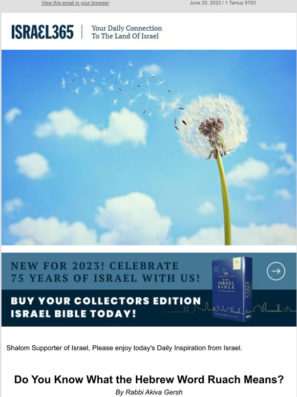 THE ISRAEL BIBLE: Do You Know What the Hebrew Word Ruach Means? | Milled