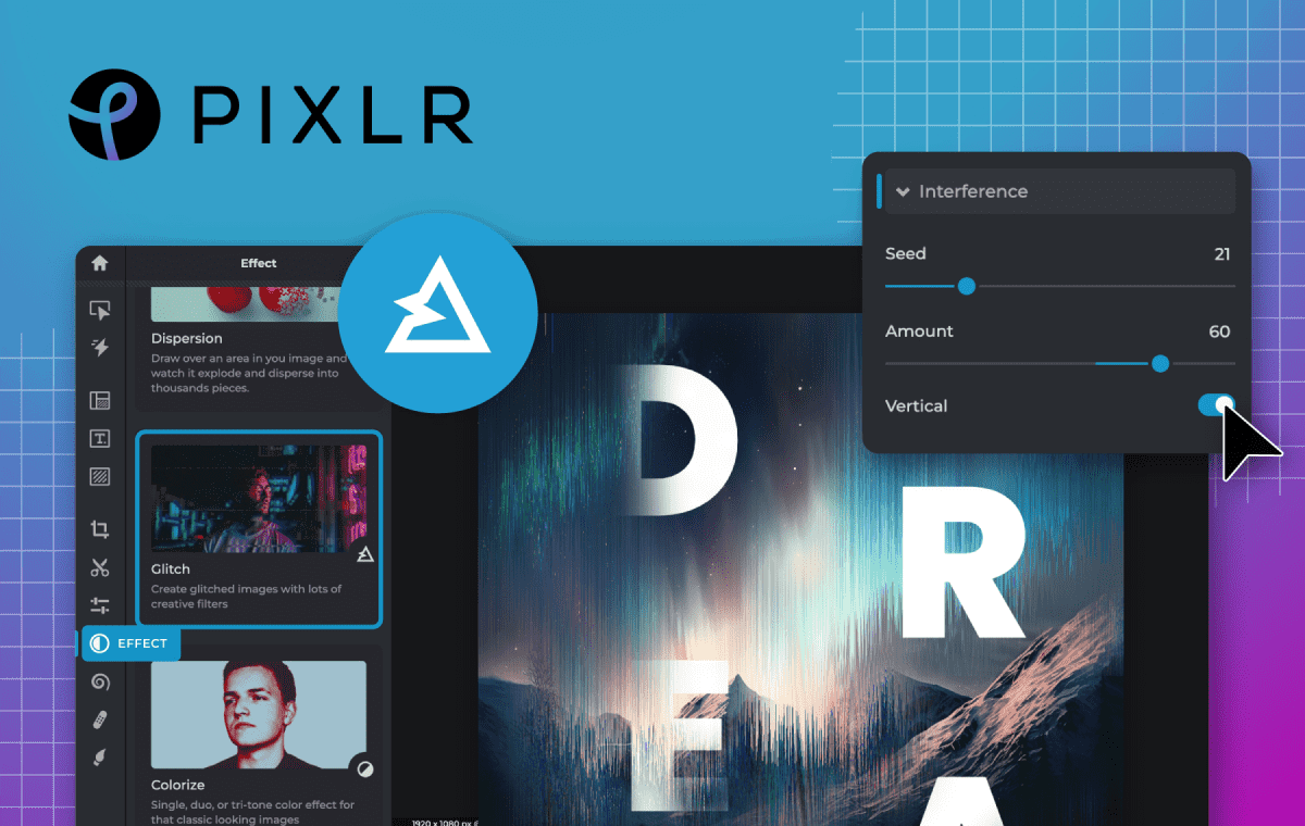 pixlr: Step into the artistic matrix with Pixlr’s Glitch effect! | Milled