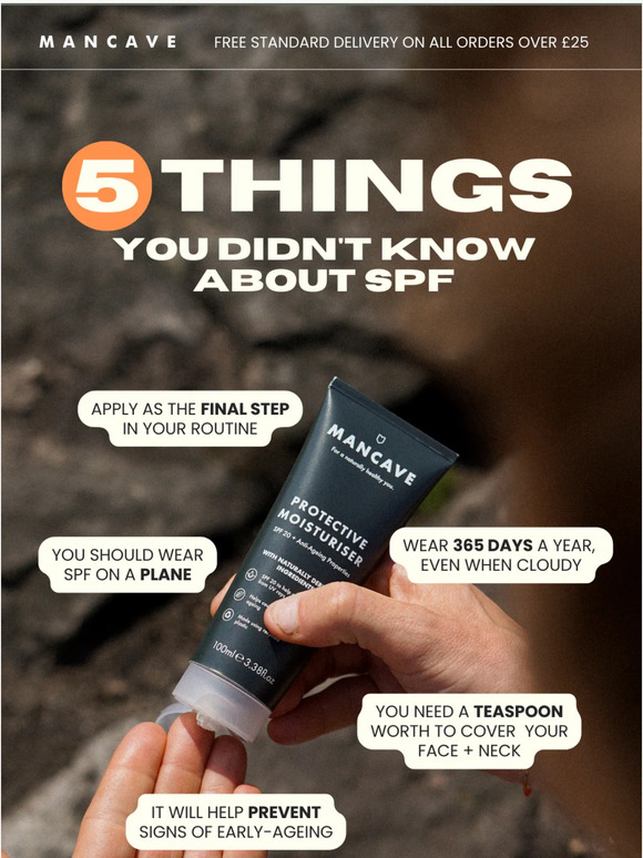 ManCave: 5 things to learn about SPF 🌞 | Milled