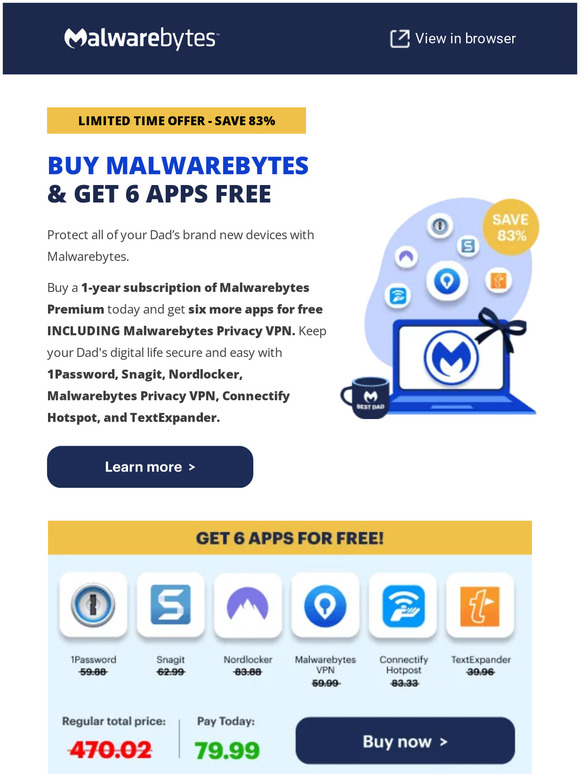 Malwarebytes: 83% off Malwarebytes Premium & 6 extra apps! - For the ...