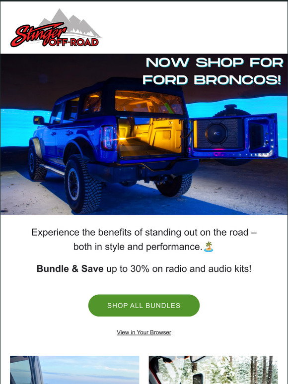 Stinger Off-Road: 🔥 Don't Miss Out! Exclusive Sales for Ford Bronco ...
