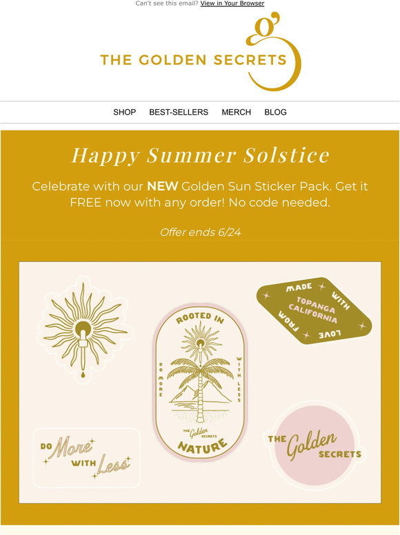 The Golden Secrets: Happy Summer Solstice 🌞 | Milled