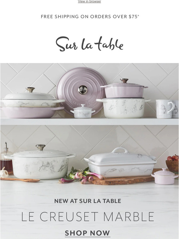 Sur La Table: NEW Le Creuset colors: Meet Marble & Shallot | Milled