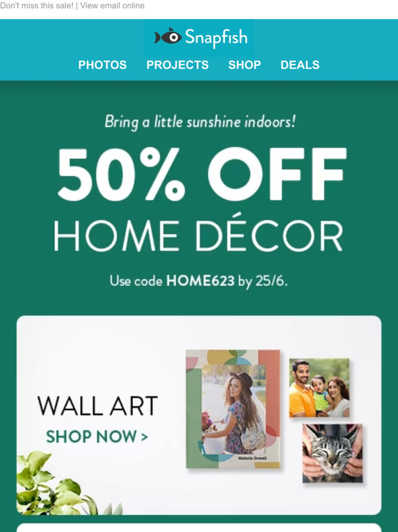 Snapfish: 📣 50% OFF home décor + NEW! Round wood coasters | Milled