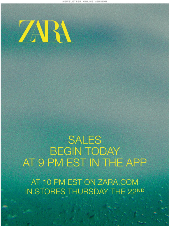 Zara USA Email Newsletters: Shop Sales, Discounts, and Coupon Codes