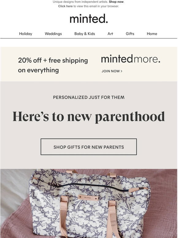 Minted: A special little something for the new parent | Milled