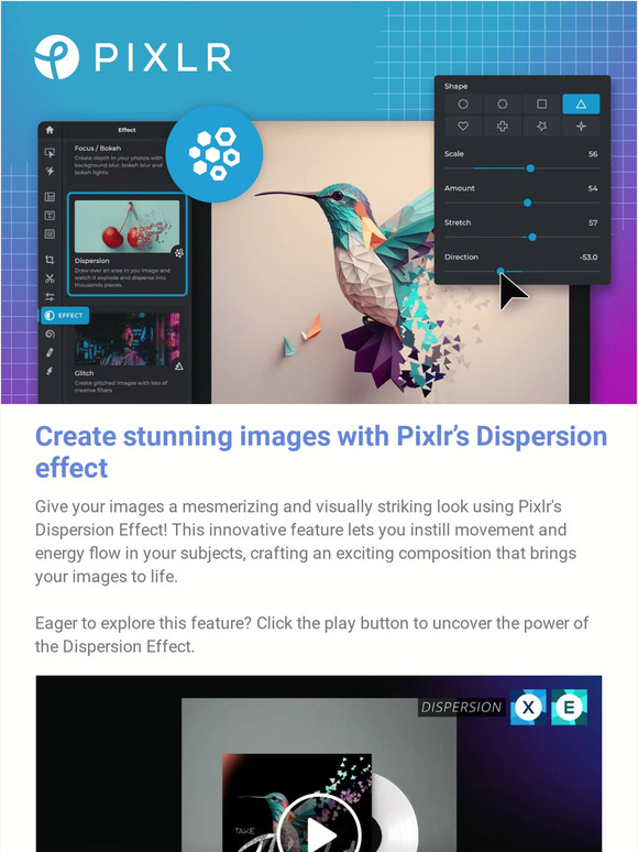 Pixlr: Create a buzz with Pixlr's Dispersion effect | Milled