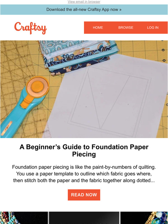 Craftsy: A Beginner’s Guide to Foundation Paper Piecing | Milled