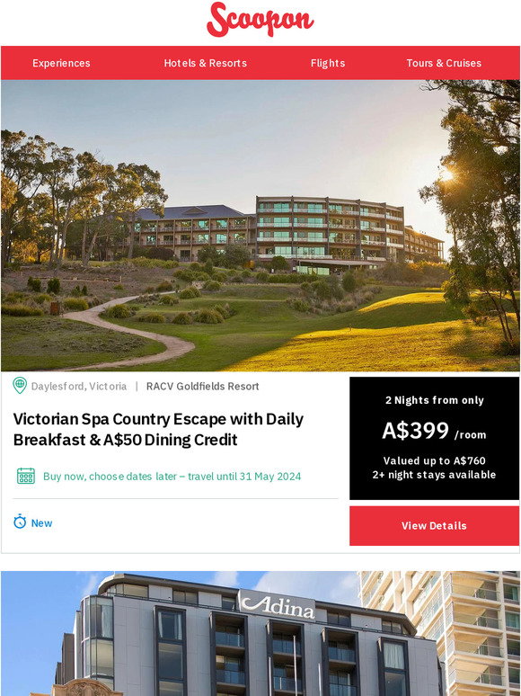 Scoopon: Great Getaways from $379! Choose from Kangaroo Island ...