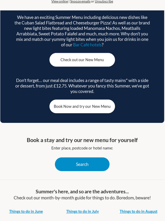 Travelodge: Take a bite out of summer and try our new menu! | Milled