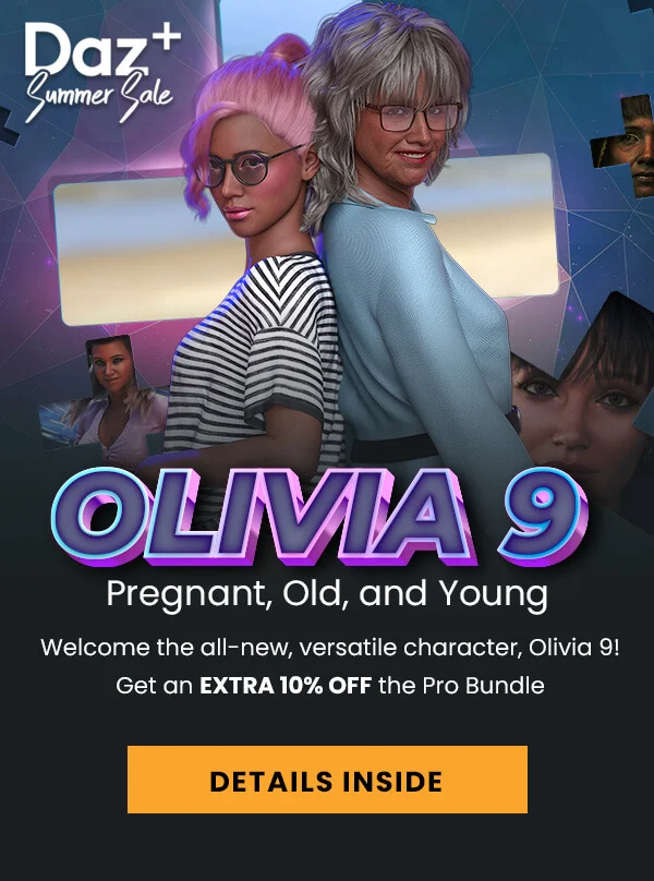 DAZ 3D: Olivia 9 - Pregnant, Old, and Young | Milled