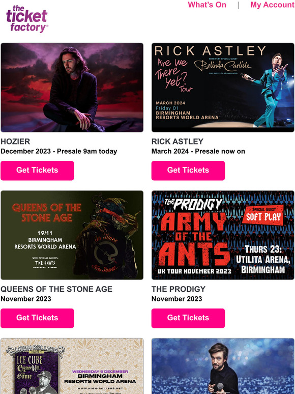 The Ticket Factory: Hozier, Rick Astley, Queens of the Stone Age, The ...