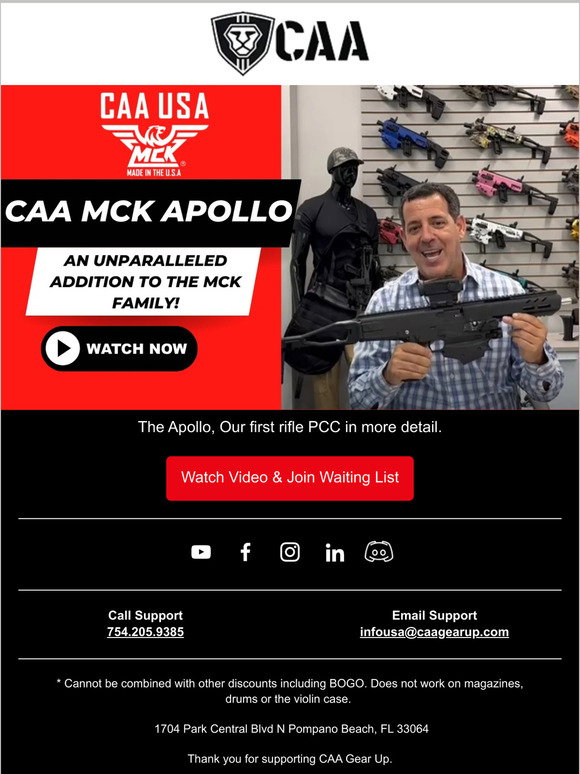 CAA: CAA MCK Apollo: An Unparalleled Addition To The MCK Family!🔥 | Milled