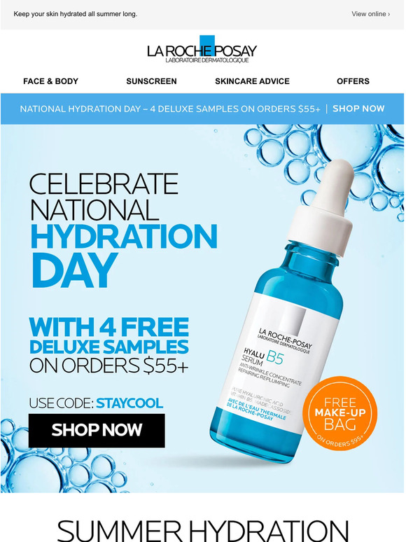 La Roche Posay : Celebrate National Hydration Day with 4 Free Samples ...