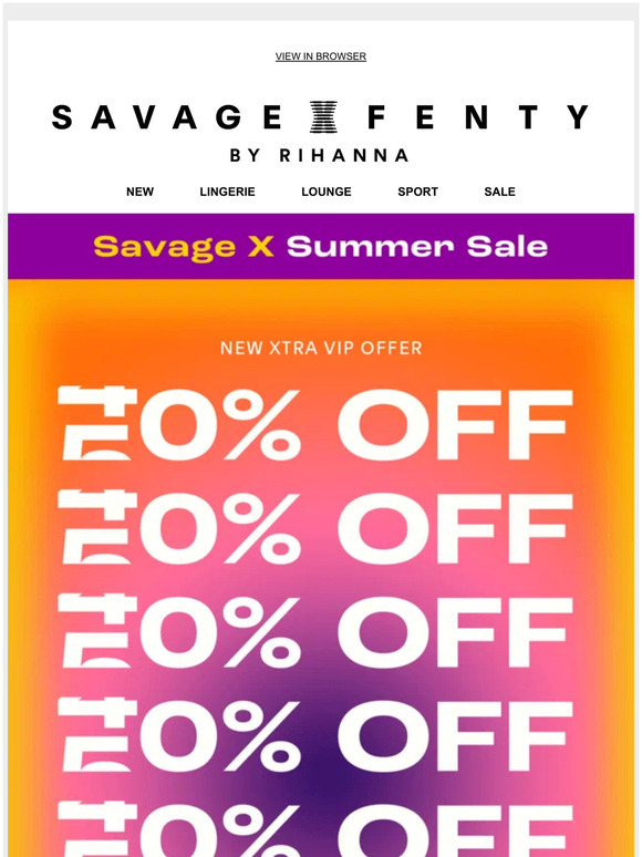Savage X Fenty: 70% OFF SITEWIDE?! Say Less. | Milled