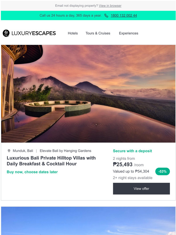 Luxury Escapes: Luxe Elevate Bali by Hanging Gardens Oasis | All ...