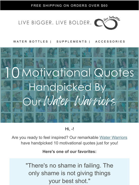 Live Infinitely: 10 Motivational Quotes Handpicked By Our Water ...