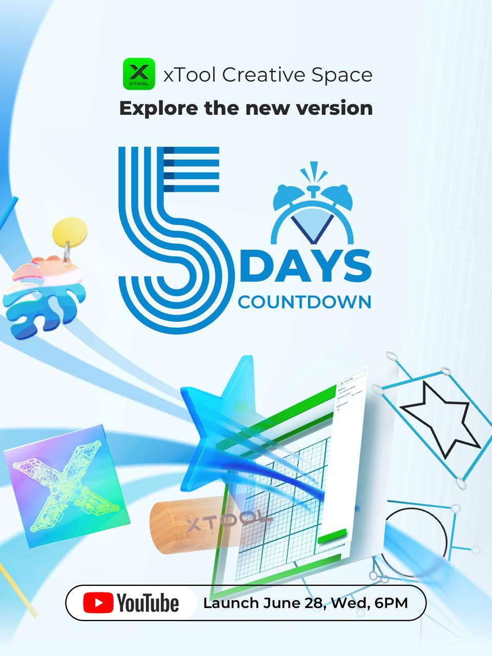 xTool: 📢Get Ready! 5 Days Left! xTool Creative Space Software New ...