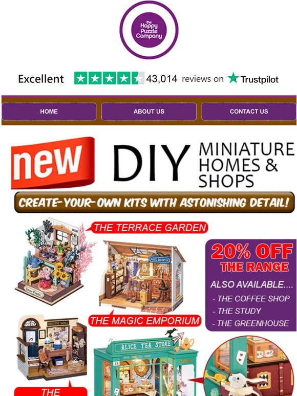 Happy Puzzle: 20% OFF! Stunning DIY miniature homes and shops to create ...