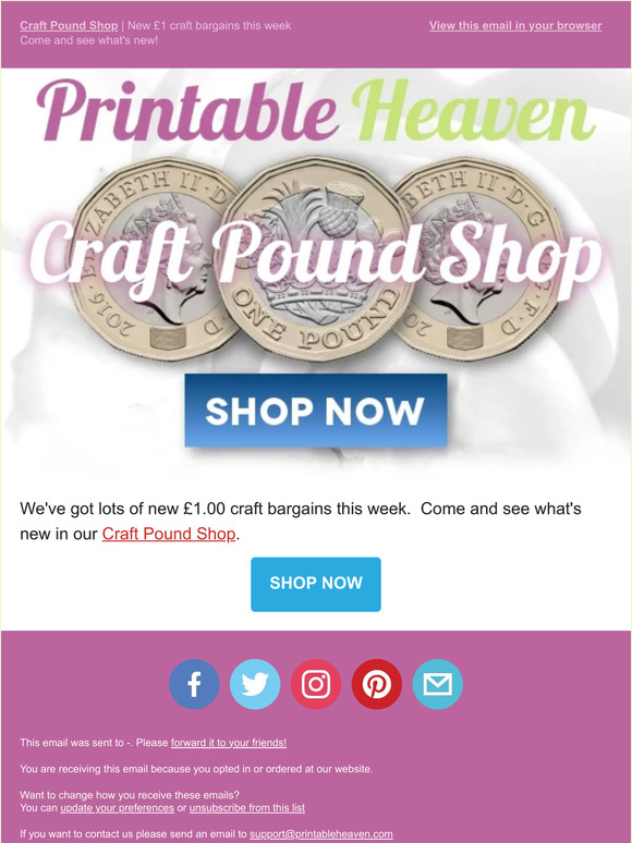 Printable Heaven: New £1 craft bargains in our Craft Pound Shop | Milled