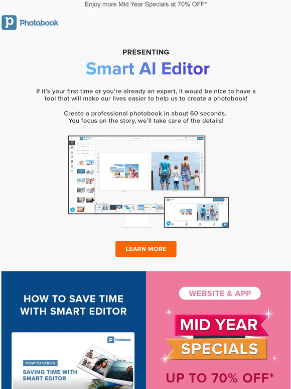 Photobook: Save time with Photobook’s Smart AI Editor | Milled