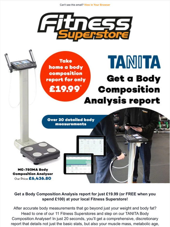 Fitness Superstore: Get a Body Composition Analysis in-store! | Milled